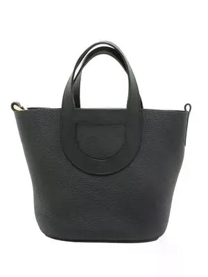 Hermès In The Loop 18 Handbag In Clemence And Swift Leather - Black