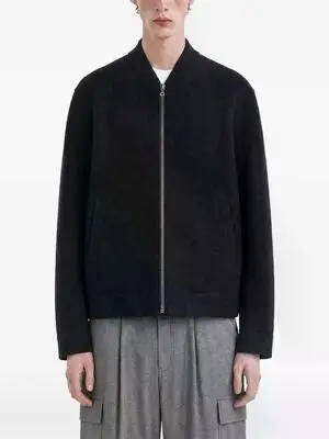Harris Wharf London Boiled-wool Bomber Jacket - Black
