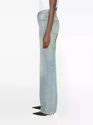 Saint Laurent Faded Wide-leg Jeans