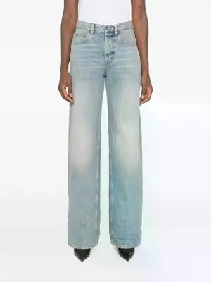 Saint Laurent Faded Wide-leg Jeans