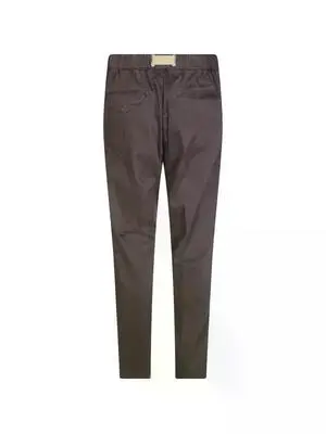 WHITE SAND Gabardine Belted Trousers