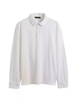 SLOWEAR Interlock Long-sleeve Polo Shirt - White