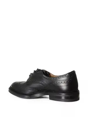 TRICKER'S Bourton Brogue Leather Derby Shoes - Black