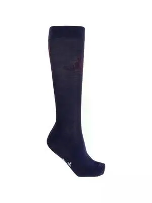 VIVIENNE WESTWOOD Logo-embellishment Knee High Socks - Blue