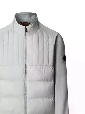 HACKETT LONDON Quilted Panelled Zip-up Sweater