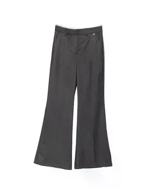 Dixie Pressed-crease Wide-leg Trousers - Grey