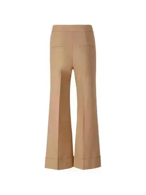Veronica Beard Darrell Wide-leg Turn-up Trousers