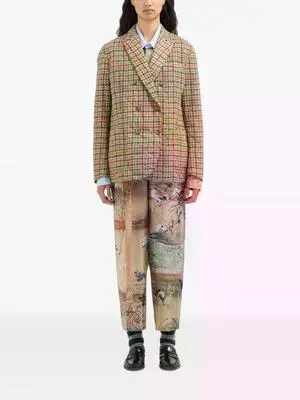 PIERRE-LOUIS MASCIA Integra Double-breasted Plaid Jacket