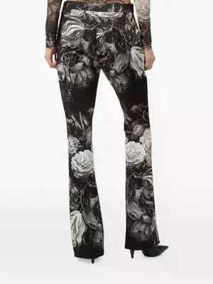 Roberto Cavalli Floral-print Flared Trousers