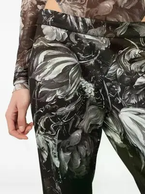 Roberto Cavalli Floral-print Flared Trousers