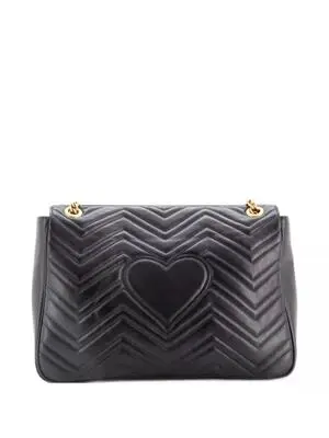 Gucci Gg Marmont Flap Bag Matelasse Leather Large Shoulder Bag