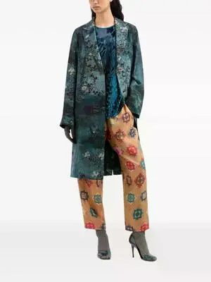 PIERRE-LOUIS MASCIA Mixed-pattern Devoré T-shirt