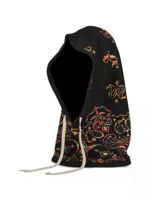 JUN/NAKAYAMA Paisley-print Drawstring Balaclava