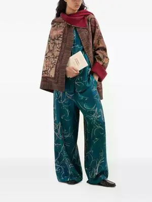PIERRE-LOUIS MASCIA Pancake Floral-print Wool Cape