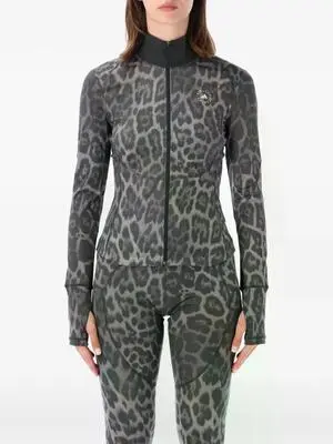 Adidas By Stella McCartney Leopard-print Zip-up Jacket