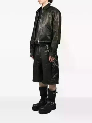 FILTH Leather Cargo Shorts