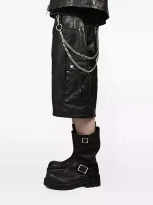 FILTH Leather Cargo Shorts