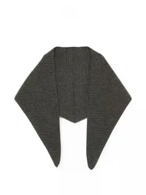 N.peal Ribbed Triangle Scarf - Grey