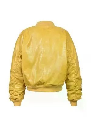 BREATH Zip-up Croc-effect Bomber Jacket