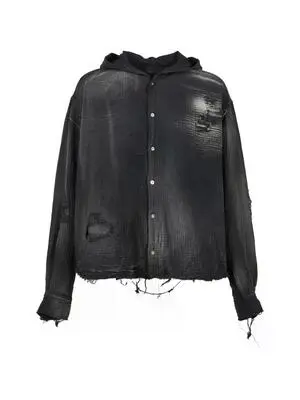 FILTH Distressed Hooded Shirt