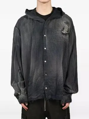 FILTH Distressed Hooded Shirt
