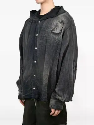 FILTH Distressed Hooded Shirt