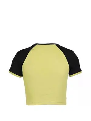 YUEQI QI Cattitude Graphic-print Raglan-sleeve T-shirt