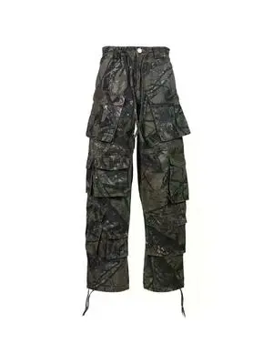 MARKGONG Camouflage Print Cargo Trousers - Black