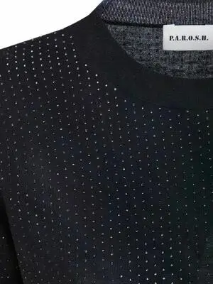 P.a.r.o.s.h Rhinestone-embellished Wool T-shirt