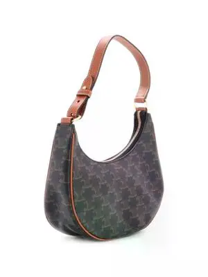 Celine Ava Bag Triomphe Coated Canvas Shoulder Bag - Brown