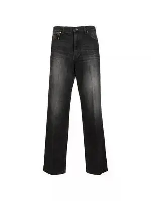 TOGA TOO Faded-effect Zip-detail Jeans - Black