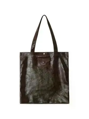 LANCASTER Crinkled-finish Tote Bag - Brown