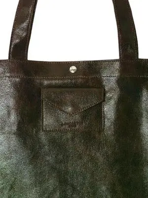 LANCASTER Crinkled-finish Tote Bag - Brown