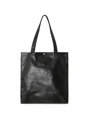 LANCASTER Crinkled-effect Tote Bag - Black