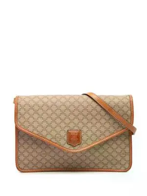 Celine 2008 Macadam Coated Canvas Crossbody Bag - Neutrals