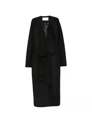Christian Wijnants Belted Collarless Coat - Black