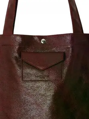 LANCASTER Crinkled-finish Tote Bag - Red
