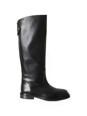 POEVE Touch-strap Knee-high Boots - Black