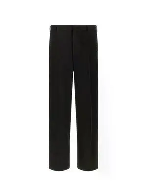CELLAR DOOR Milo Pressed-crease Trousers - Black