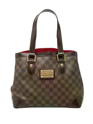 LOUIS VUITTON 2008 Damier Ebene Hampstead Pm Tote Bag - Brown