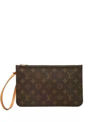 LOUIS VUITTON Monogram Neverfull Mm Pouch - Brown