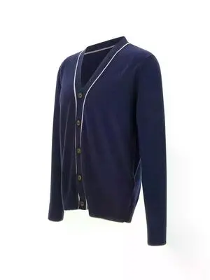 Eleventy Piping-detail Wool Cardigan