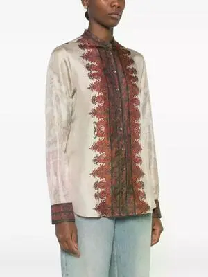 PIERRE-LOUIS MASCIA Paisley-print Silk Shirt