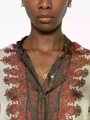 PIERRE-LOUIS MASCIA Paisley-print Silk Shirt