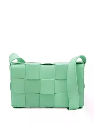 Bottega Veneta Small Nappa Intrecciato Cassette Cross Body Bag - Green