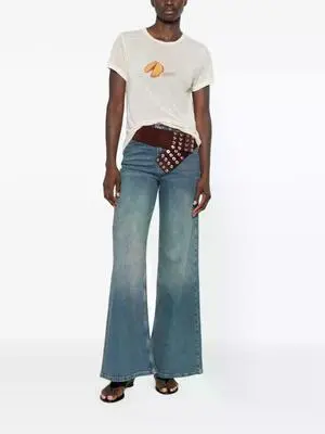 RE/DONE Fortune Cookie-print T-shirt - Neutrals