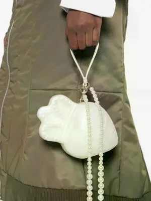 Simone Rocha Claddagh Clutch Bag - White