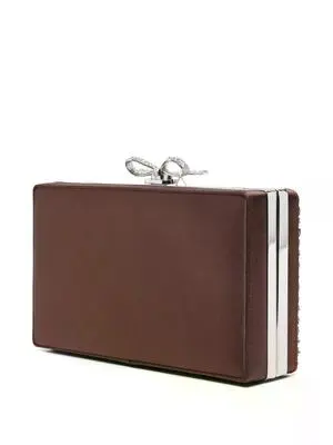 SELF-PORTRAIT Crystal-embellished Bow Clutch Bag