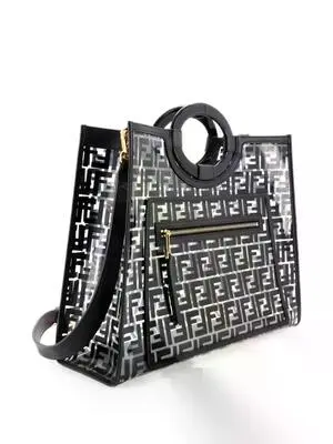 Fendi Runaway Shopper Zucca Pu Medium Tote Bag