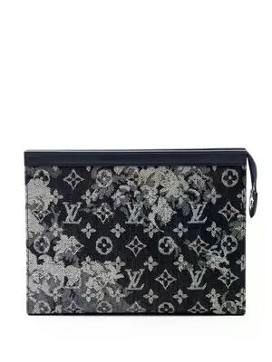 LOUIS VUITTON 2020 Monogram Tapestry Pochette Voyage Mm Clutch Bag - Blue